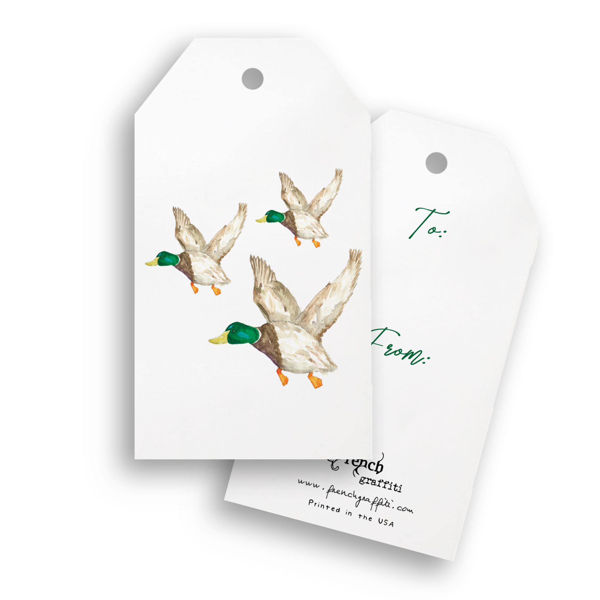 Mallard Duck Gift Tags | Pack of 4 – French Graffiti