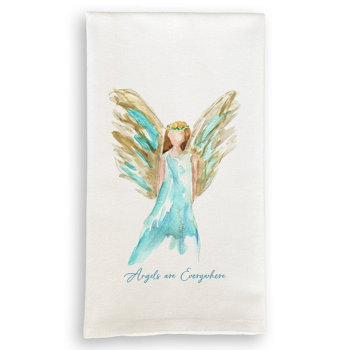 Blue Celestial Angel with Angels Quote – French Graffiti