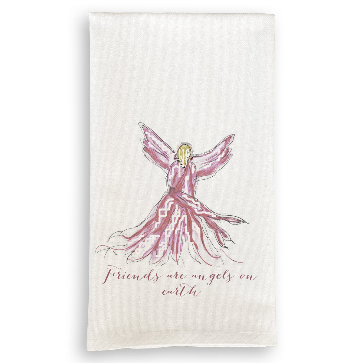 Pink Whispy Angel with Friends Are Angels – French Graffiti