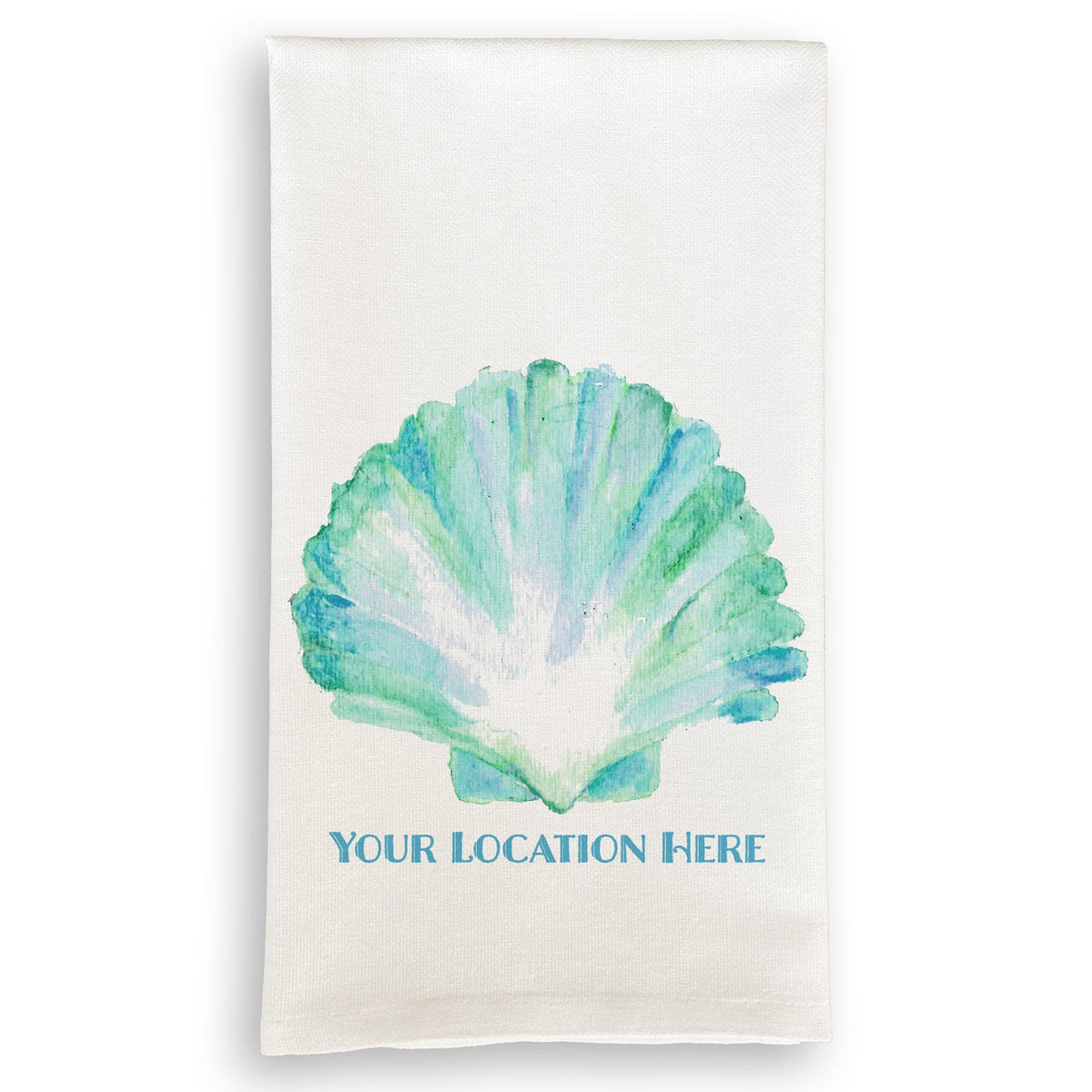 Blue Scallop Shell with Location – French Graffiti