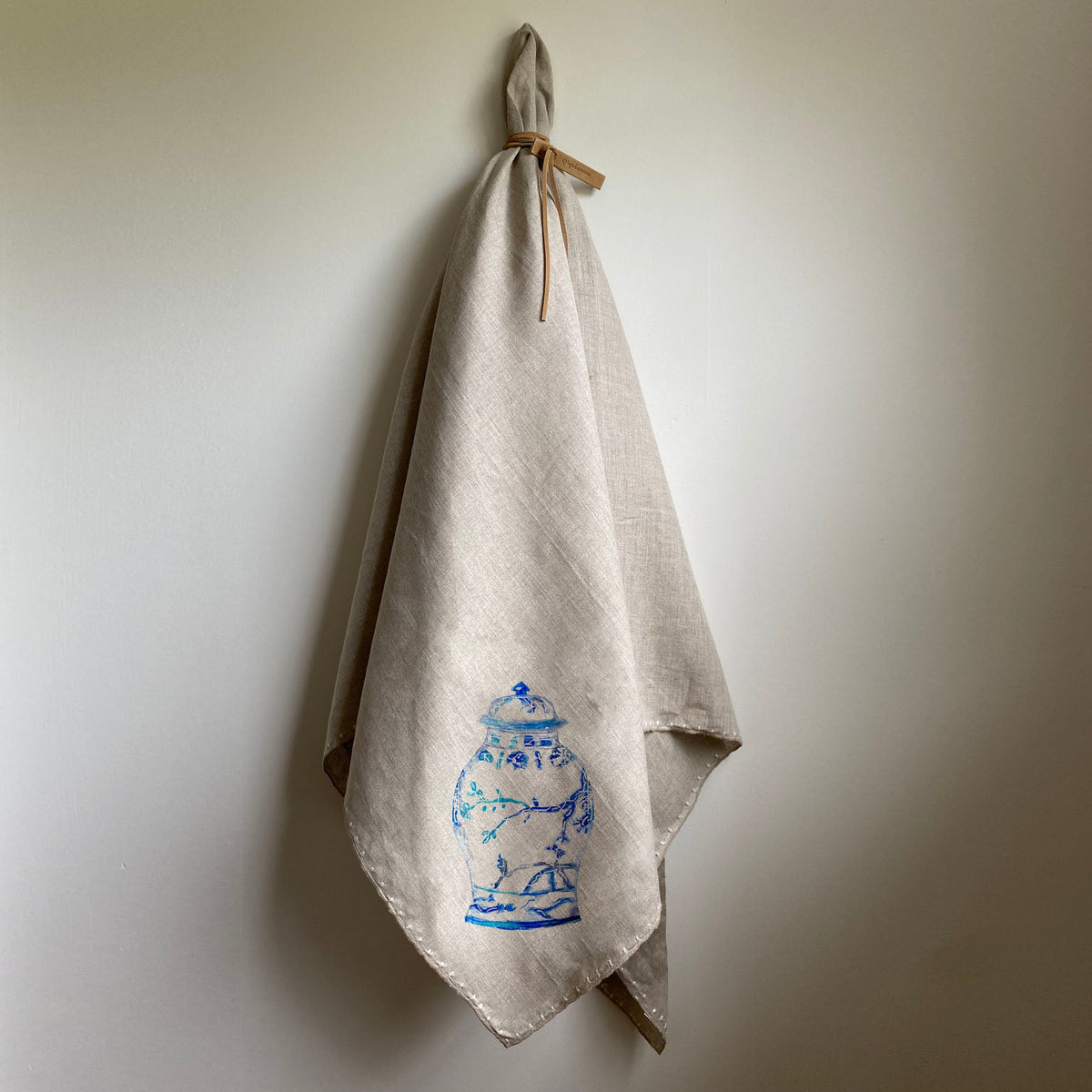 Hand Stitched Linen Tablecloth – French Graffiti